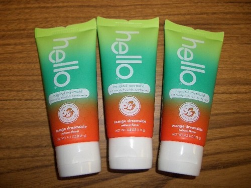 3 Tubes Hello Magical Mermaid Fluoride Toothpaste Orange Dreamsicle ...