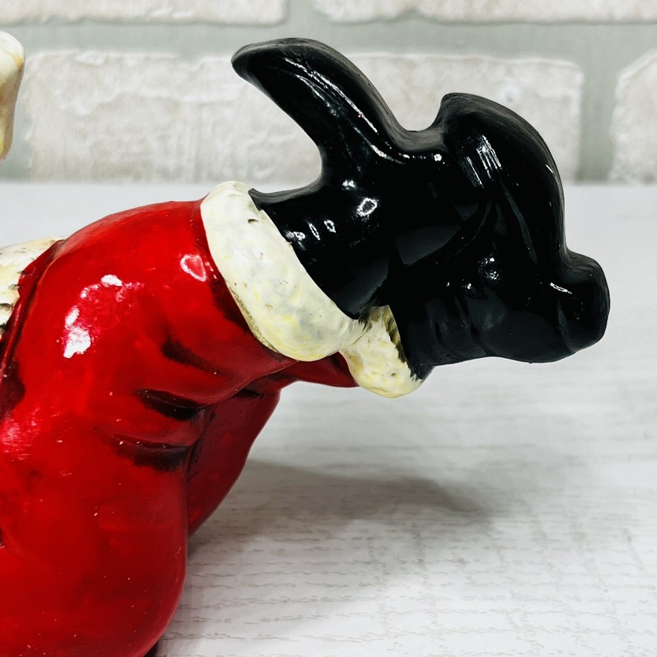 Vintage MCM Christmas Santa Claus Candle Holder Reclining Candlestick ...