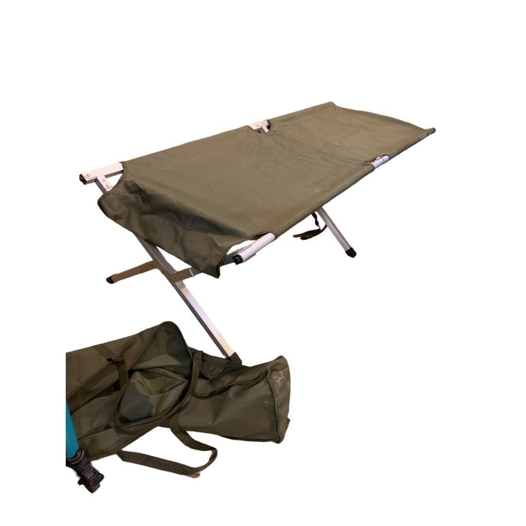 Aluminum Folding Camping Cot Bed Military Style 6' x 25" Collapsible ...