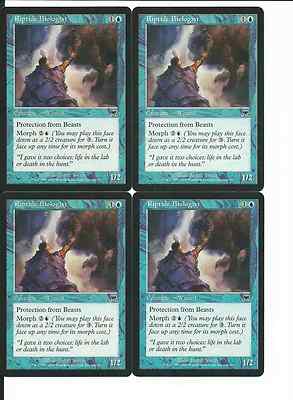 MTG: RIPTIDE BIOLOGIST Onslaught COMMON; played, Excellent condition x4 ...