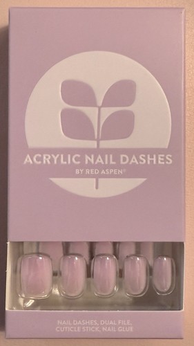 Red Aspen Press On Nails, Acrylic Short Squoval, Blushing Beryl | eBay