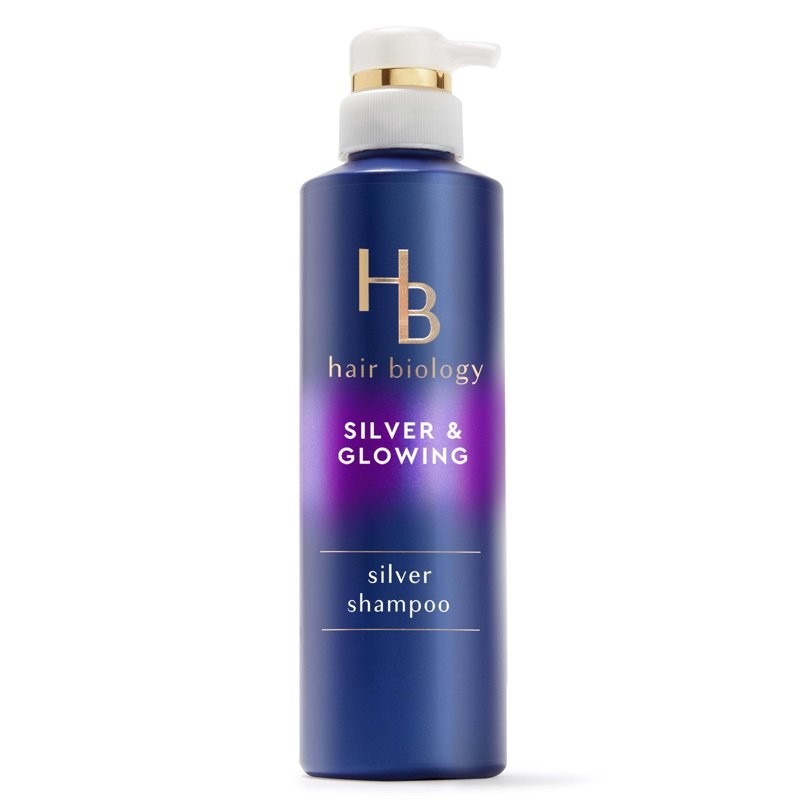 HB Hair Biology Silver & Glowing Purple Shampoo, 12.8 fl oz – For Gray ...