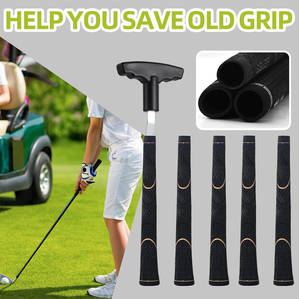 Golf Grip Removal Tool, 12" V-Groove Grip Remover Saver for Standard ...