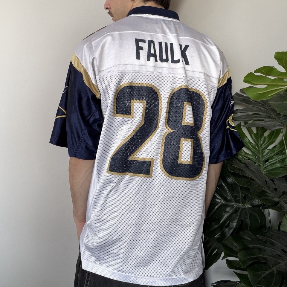 Vintage Y2K St. Louis Rams Jersey Champion Marshall Faulk #28 Size ...