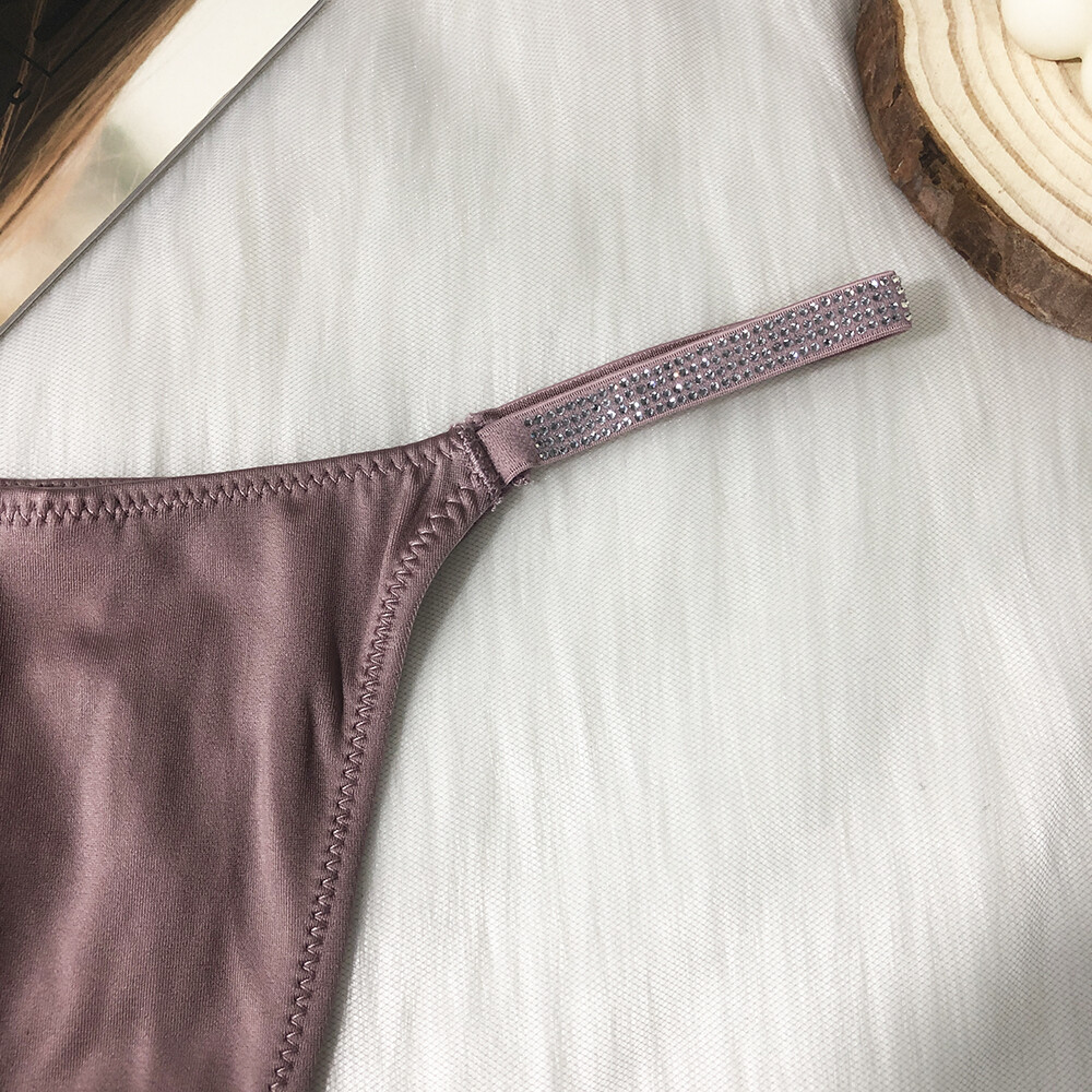 5 Packs Lot Womens Sexy Satin Panties Briefs Thong G string Bikinis ...