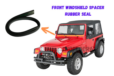 Jeep CJ7 CJ8 Front Windshield Spacer Frame Rubber Seal | Black | Clip ...