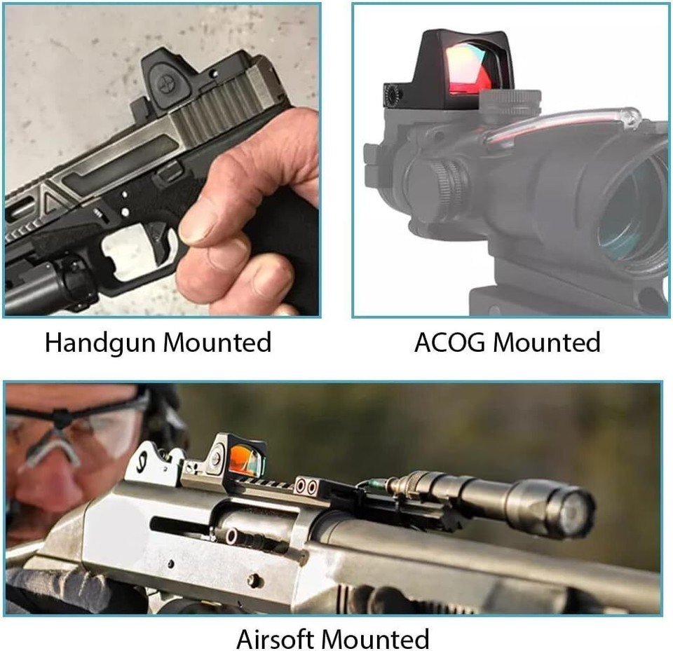 Tactical RMR Red Dot Reflex Sight Collimator Scope For Glock 17 19 w ...