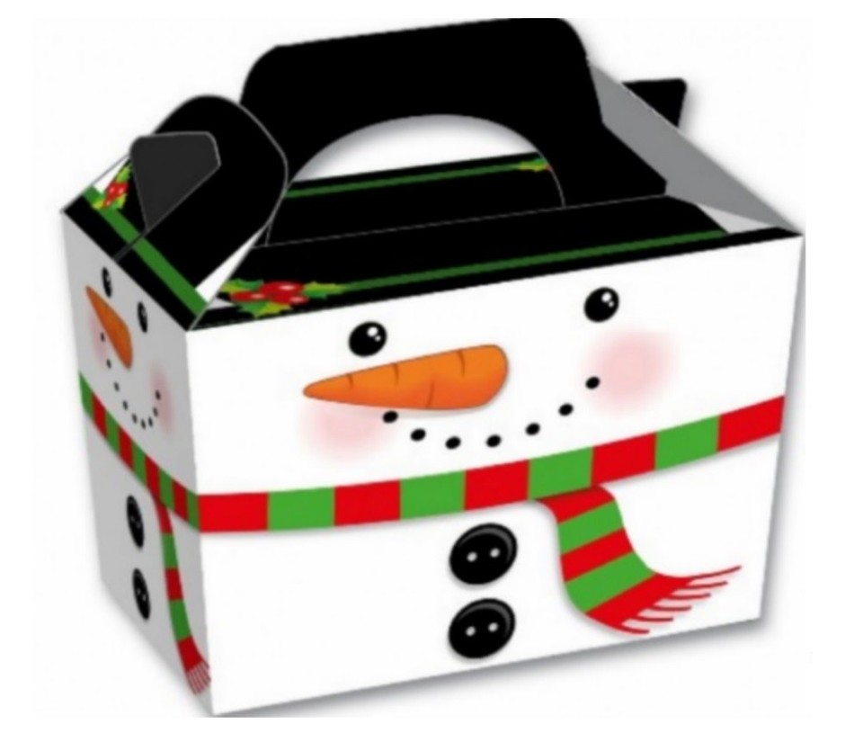 Christmas Party Food Boxes Table Present Gift Meal Box / Xmas Childrens ...