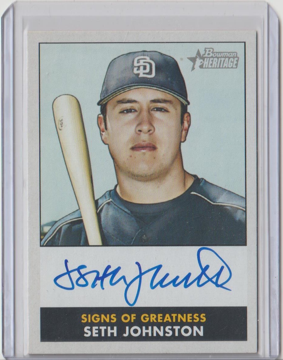 SETH JOHNSTON 2007 HERITAGE #SG-SJ AUTO | eBay