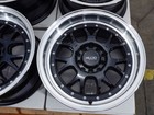 Kudo Racing Fatal 15x8 5x100 5x114.3 Low Offset Black w/Polished Lip ...