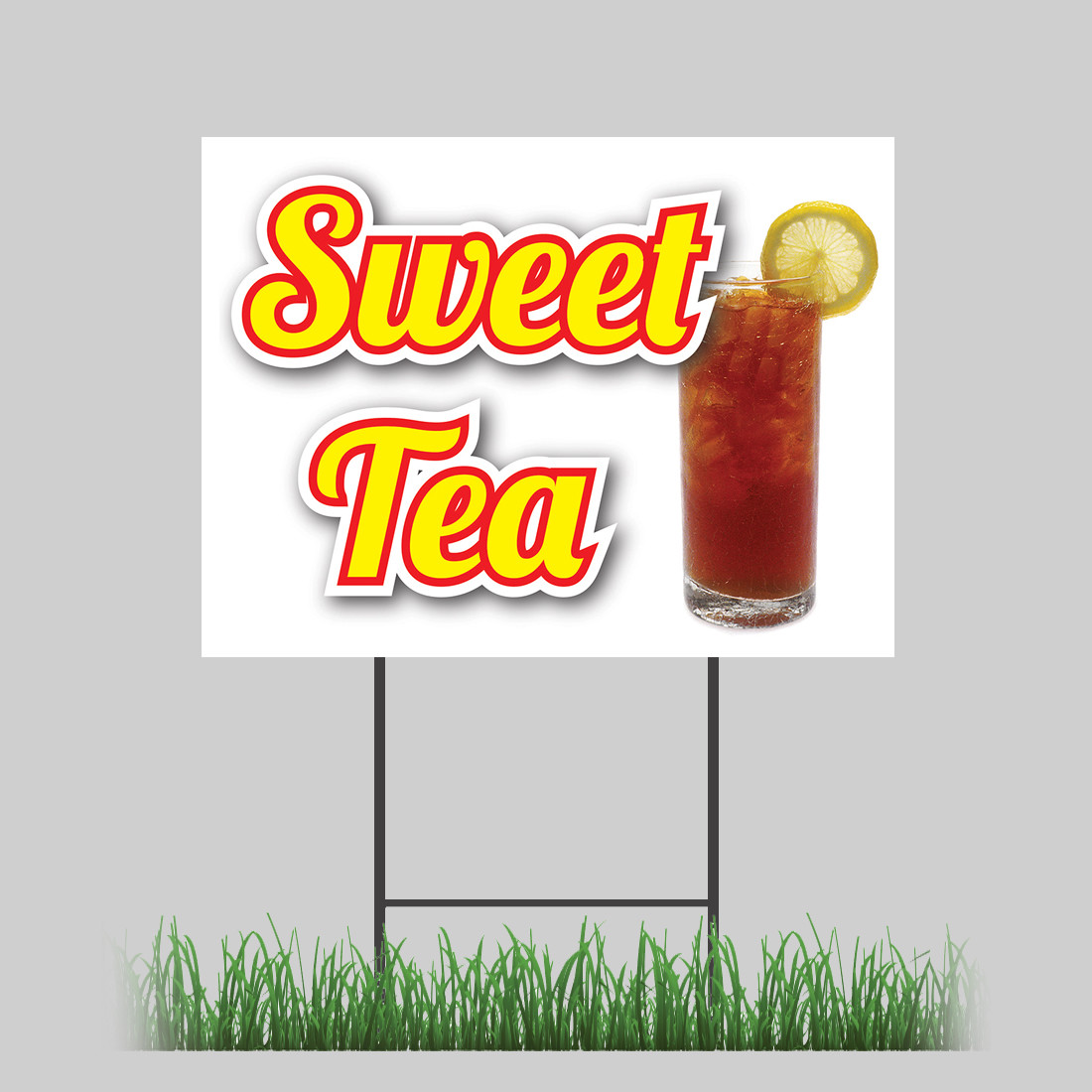 18"x24" Sweet Tea Yard Sign Sugar Tea Refreshing Ice Cold Concession ...
