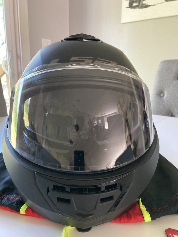 LS2 257 Valiant Matte Black Visored Motorcycle Helmet NEW XS | eBay