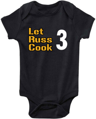 Baby Russell Wilson Let Russ Cook Creeper Romper One Piece | eBay