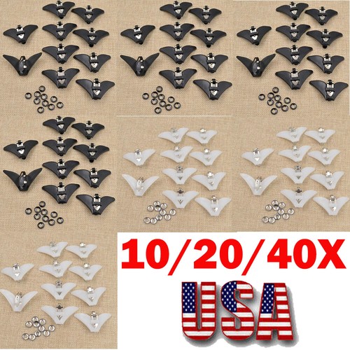 10/20/40 Pack Plastic Triangle Clips For Tie Necktie Clasp Men ...
