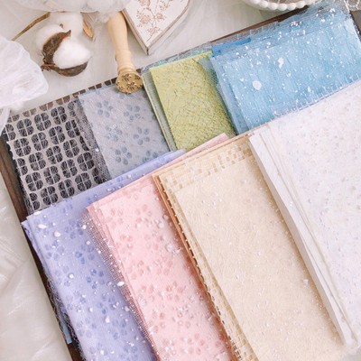 10pcs/set Material Papers Fadeless Diy A5 Handbook Collage Papers Gauze ...