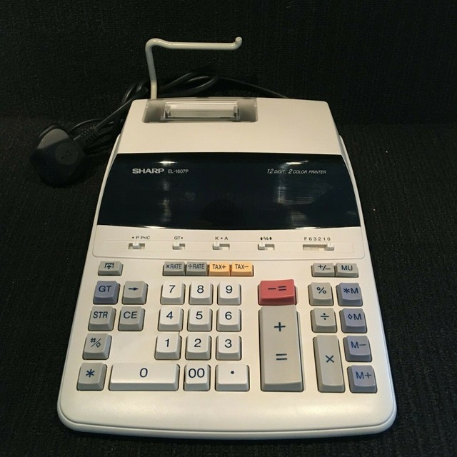 Sharp EL1607P 12 DIGIT Printing Calculator Mains Powered for sale ...