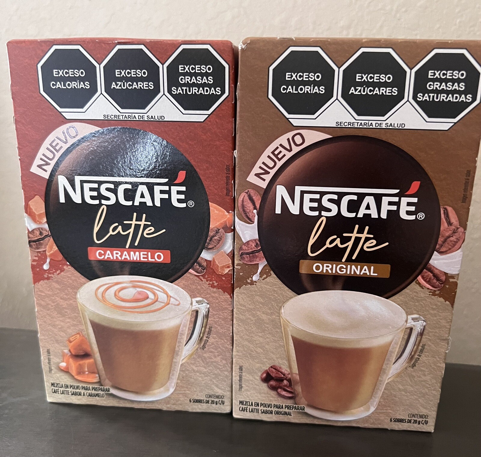 2X NESCAFE LATTE SABOR CARAMELO+ORIGINAL/POWDERED LATTE MIX | eBay