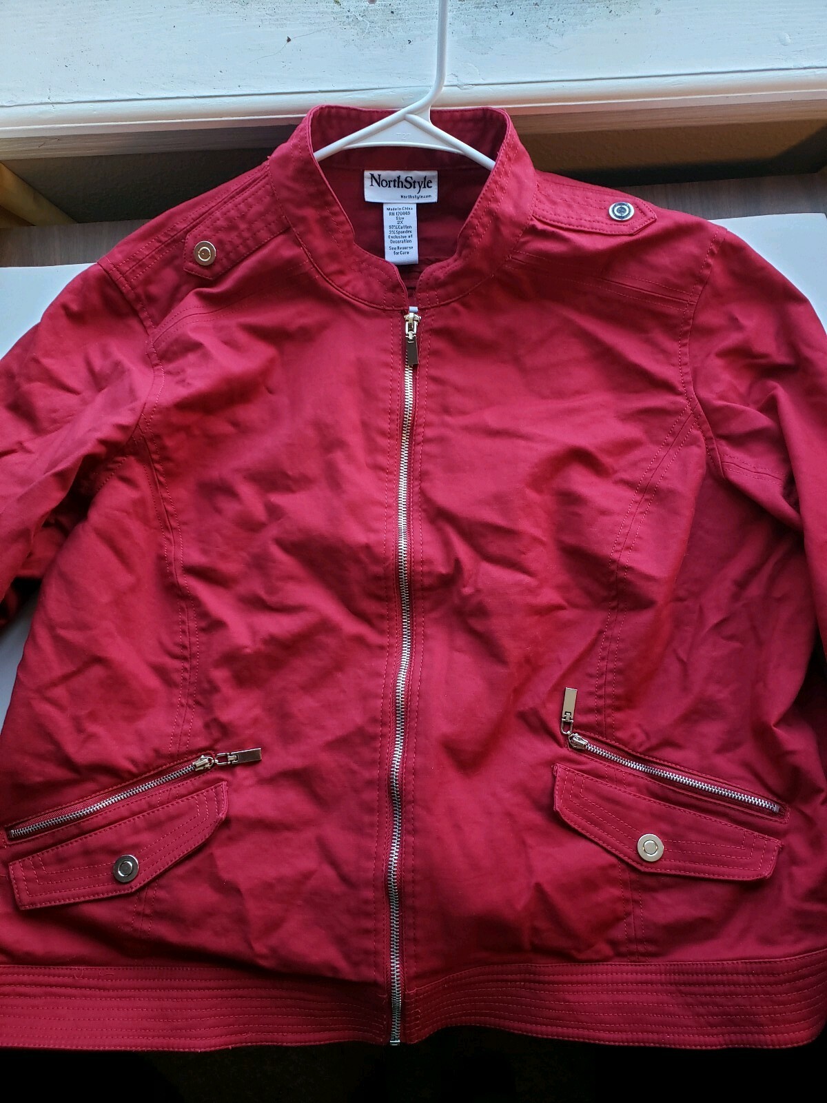 NorthStyle Jacket Red size 2X light zipper jacket | eBay