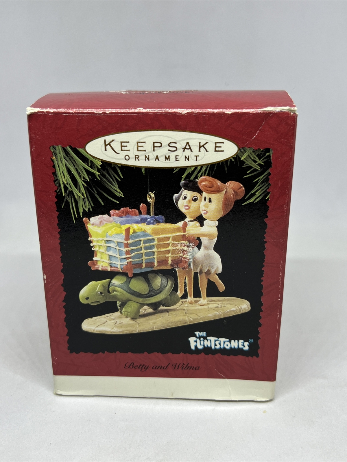 HALLMARK 1995 Keepsake Ornament The Flintstones Betty and Wilma Turtle ...