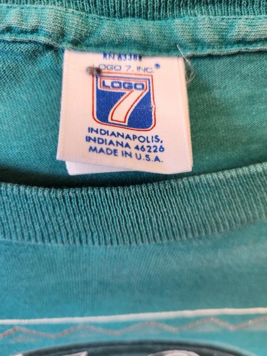 Vintage 90s Logo 7 Florida Marlins MLB Green T-Shirt Big Mascot XL | eBay