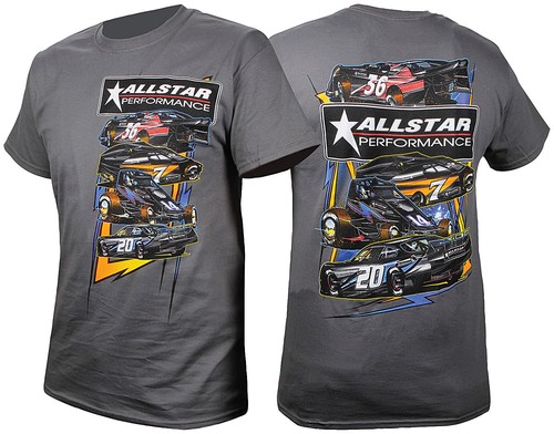Allstar T-Shirt - Charcoal Gray - Allstar Circle Track Design - X-Large ...