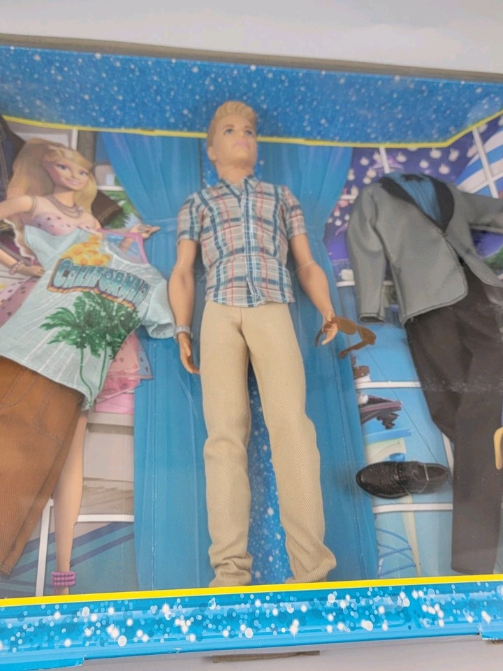 2014 Barbie FASHIONISTAS KEN Doll and 3 Fashions set Walmart Exclusive ...