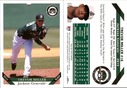 Trevor Miller 2015 Grandstand Jackson Generals RC FREE SHIP ...