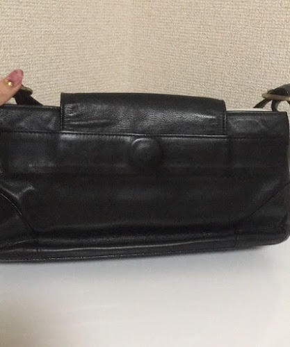 Chloe Plain Handbags Black Leather H16×W31×D7cm Strap length 50cm Women ...