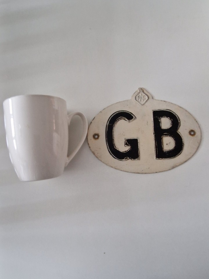 Vintage Classic RAC Car Original GB Badge Plate Touring - Great Britain ...