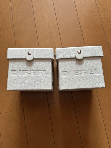 Diesel White Box Set of 2 Cushioned Storage Boxes Near Mint Condition ...