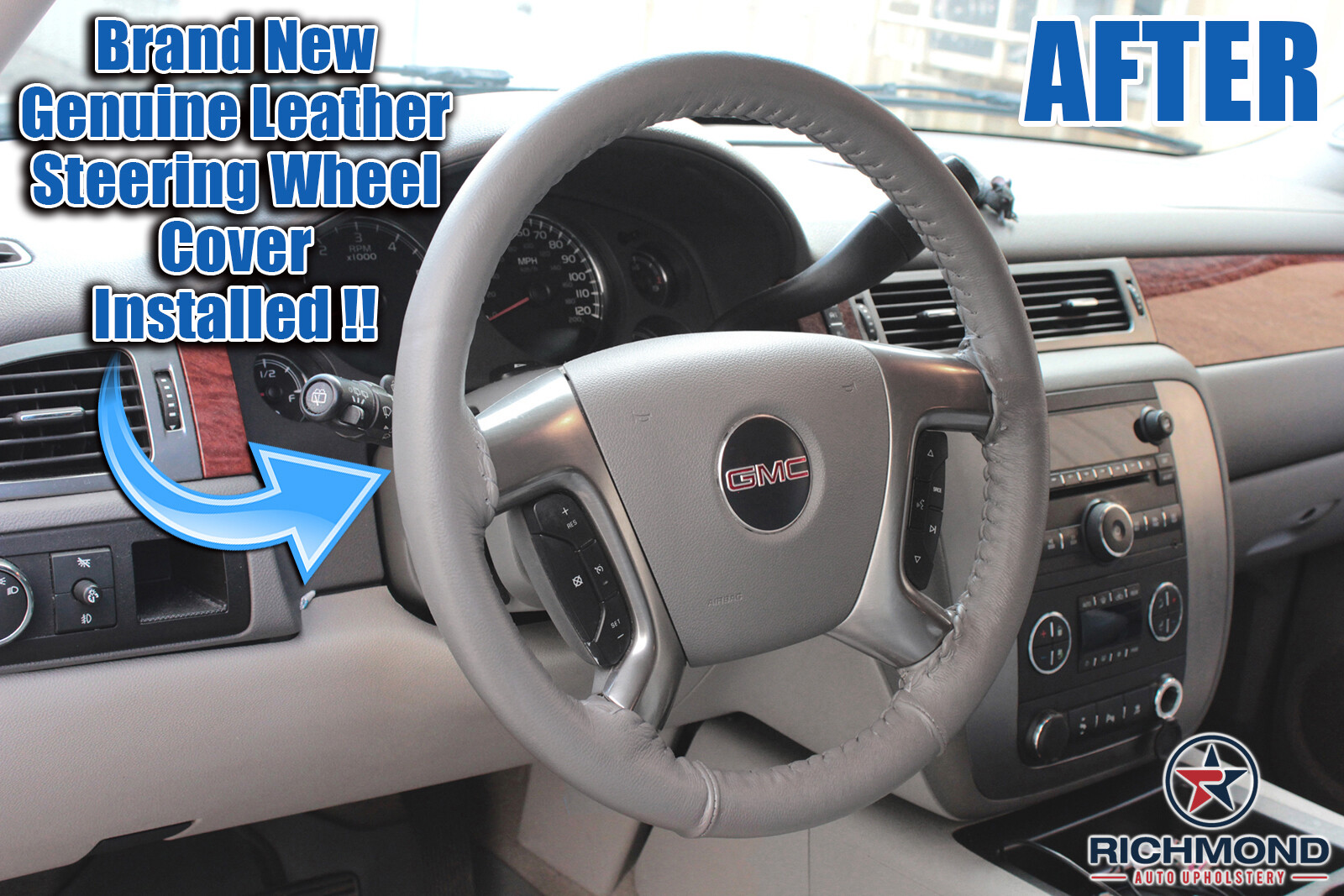 2011 2012 GMC Sierra 1500 SLT Denali SLE Z71 -Leather Steering Wheel ...