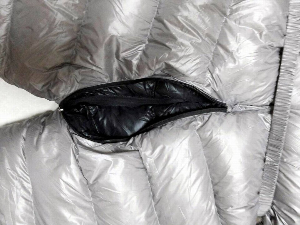 Shiny nylon ski down suit overall coat hood parka catsuit wetlook 2-6kg ...