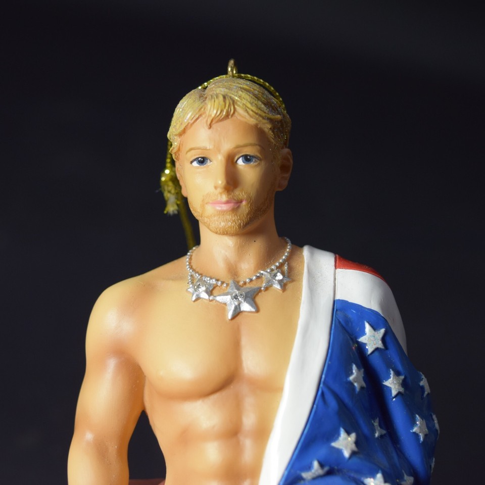DECEMBER DIAMONDS STRIPE #55-90810 ORNAMENT 7" TALL MERMAN AMERICAN ...