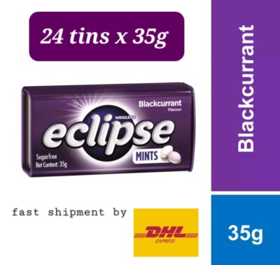 24 tins X Mints Wrigley's Eclipse Blackcurrant Sugarfree Candy Tin ...