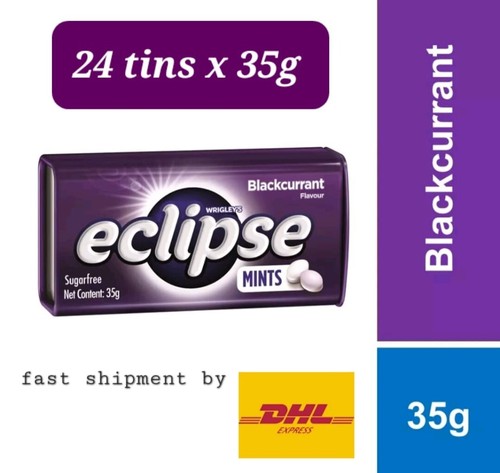24 tins X Mints Wrigley's Eclipse Blackcurrant Sugarfree Candy Tin ...