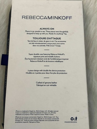 Rebecca Minkoff Luxe Double Up NEW Case For iPhone 7 Smart Phone ...