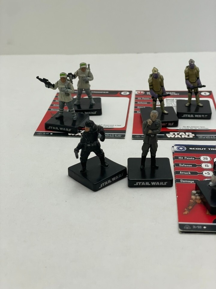 WOTC Star Wars Miniatures Lot of 18 - 2007 Alliance and Empire Figures ...