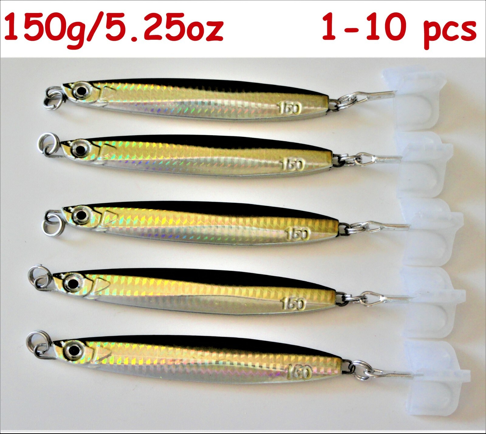 1 to 10pcs Colt Sniper Metal Jigs 150g/5.25oz Brown Vertical Knife ...