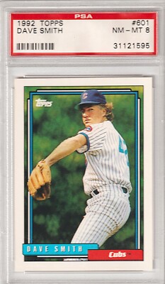 1992 Topps Dave Smith Baseball #601 Cubs PSA 8 | eBay