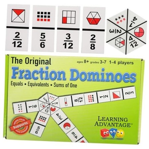 The Original Fraction Dominoes | Homeschool Learning Fraction Game | 45 ...