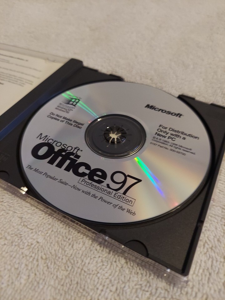 Microsoft Office 97 Professional Edition Word, Excel, PowerPoint ...