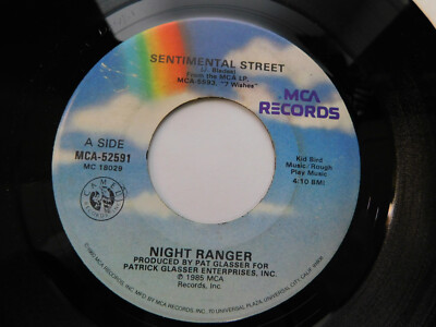 Night Ranger – Sentimental Street / Night Machine 1985 7" Single MCA ...