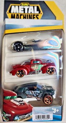 Zuru Metal Machines Die Cast Custom Cars 1:64 3 Pack Scorpiax, Rev Rod ...