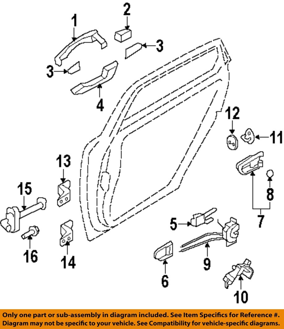 Hyundai OEM 06-09 Azera-outside Door Handle 826513L000 for sale online ...