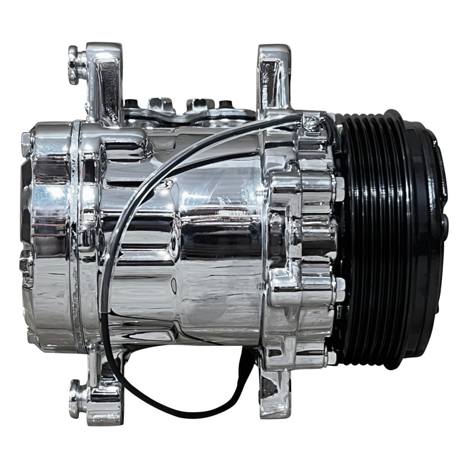 RYC Universal AC Compressor GA76N (CHROME) Replaces Sanden Style 7176 ...