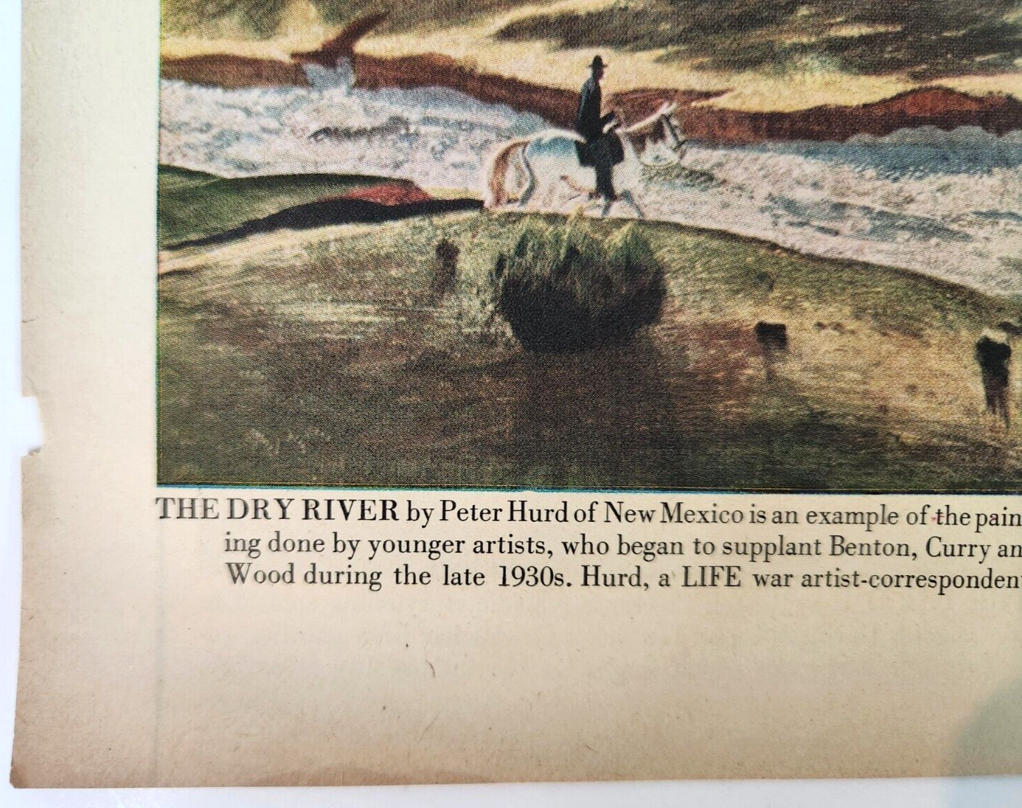 The Dry River Peter Hurd Art Vintage Magazine Print Image | eBay