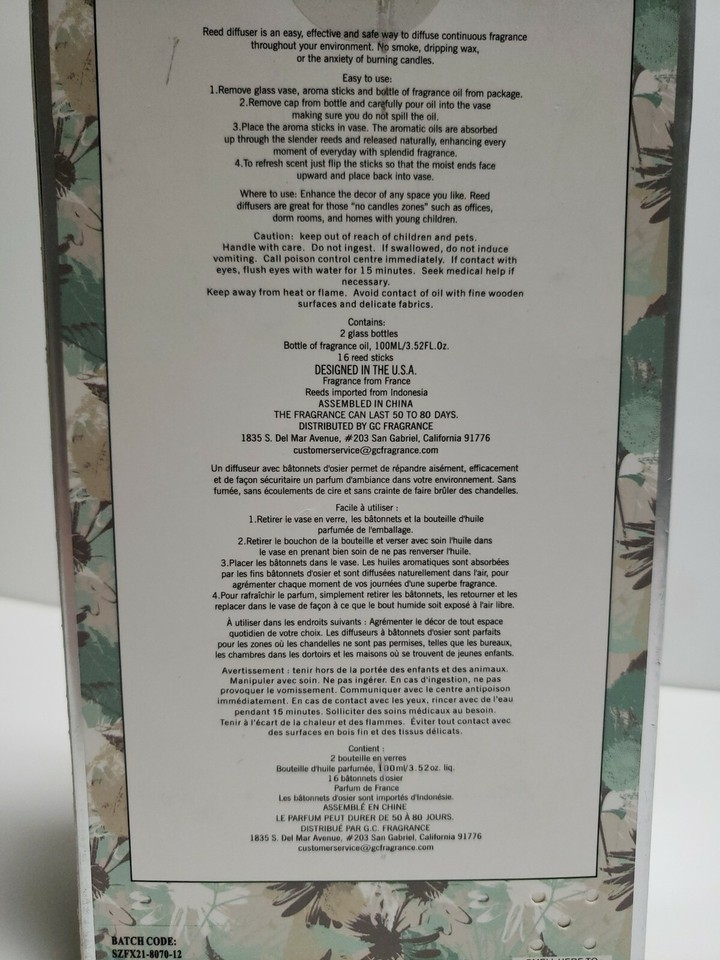 Gc Fragrance Australian Sandalwood High Fragrance Reed Diffusers 2 ...