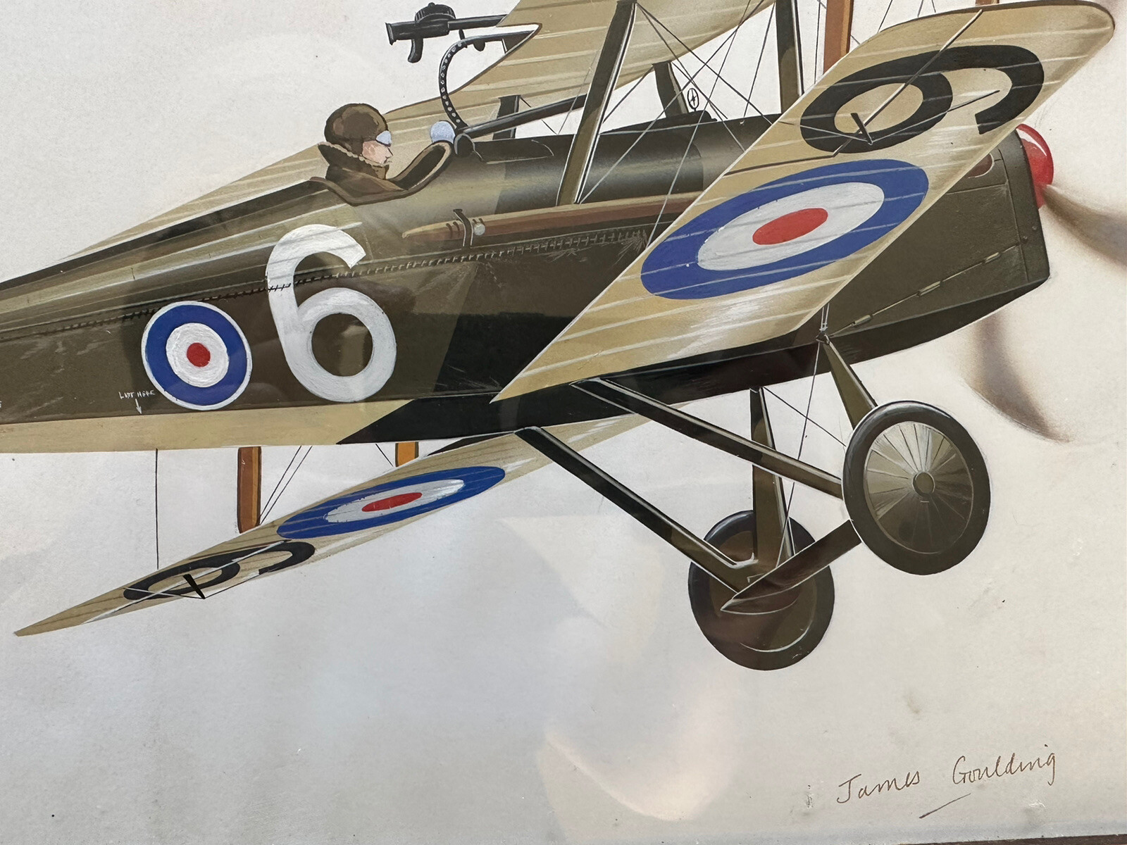 James Goulding painting SE5a james McCudden RAF WWI aircraft RFC | eBay