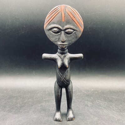 Carved Wooden African Female Totem 8" Tall Ghana Ebony Akua Ba ...