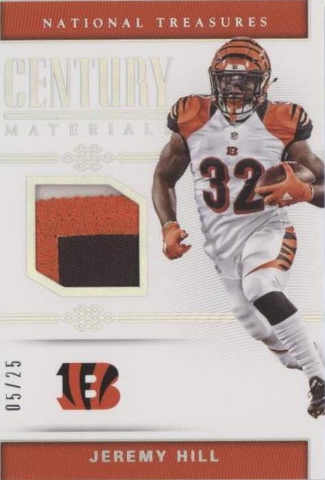 2017 Panini National Treasures - Century Materials Jeremy Hill #75 Holo ...